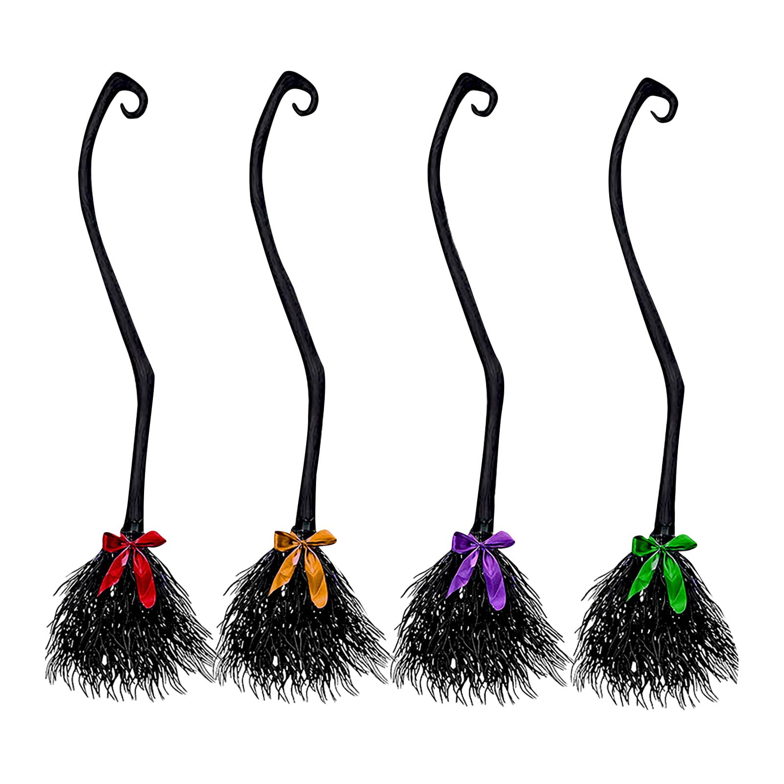 Halloween Witch's Brooms With Ribbon Witch's Halloween Decorations For ...