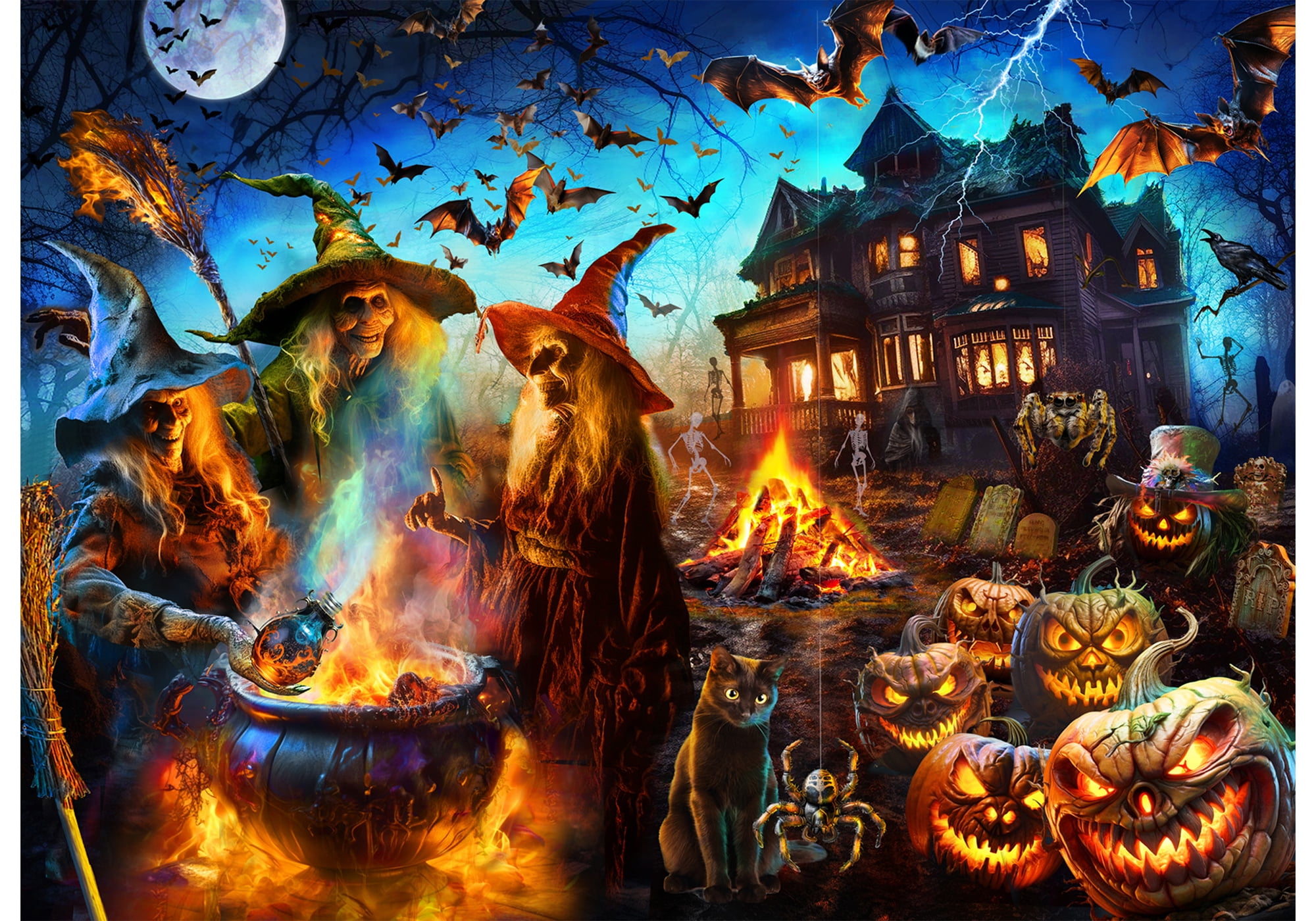 Halloween Witches Jigsaw Puzzle 1000 Piece by Vermont Christmas Company ...