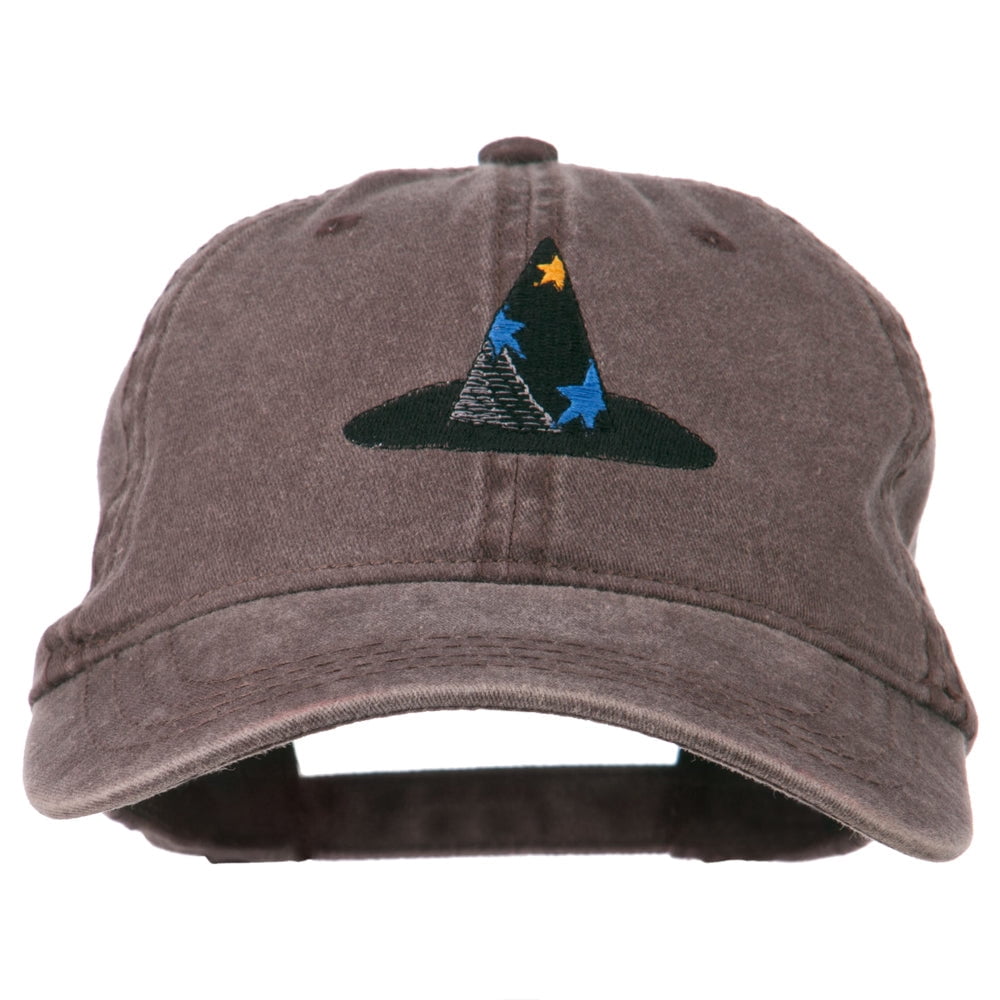 Halloween Wizard Hat Embroidered Cap - Brown OSFM - Walmart.com