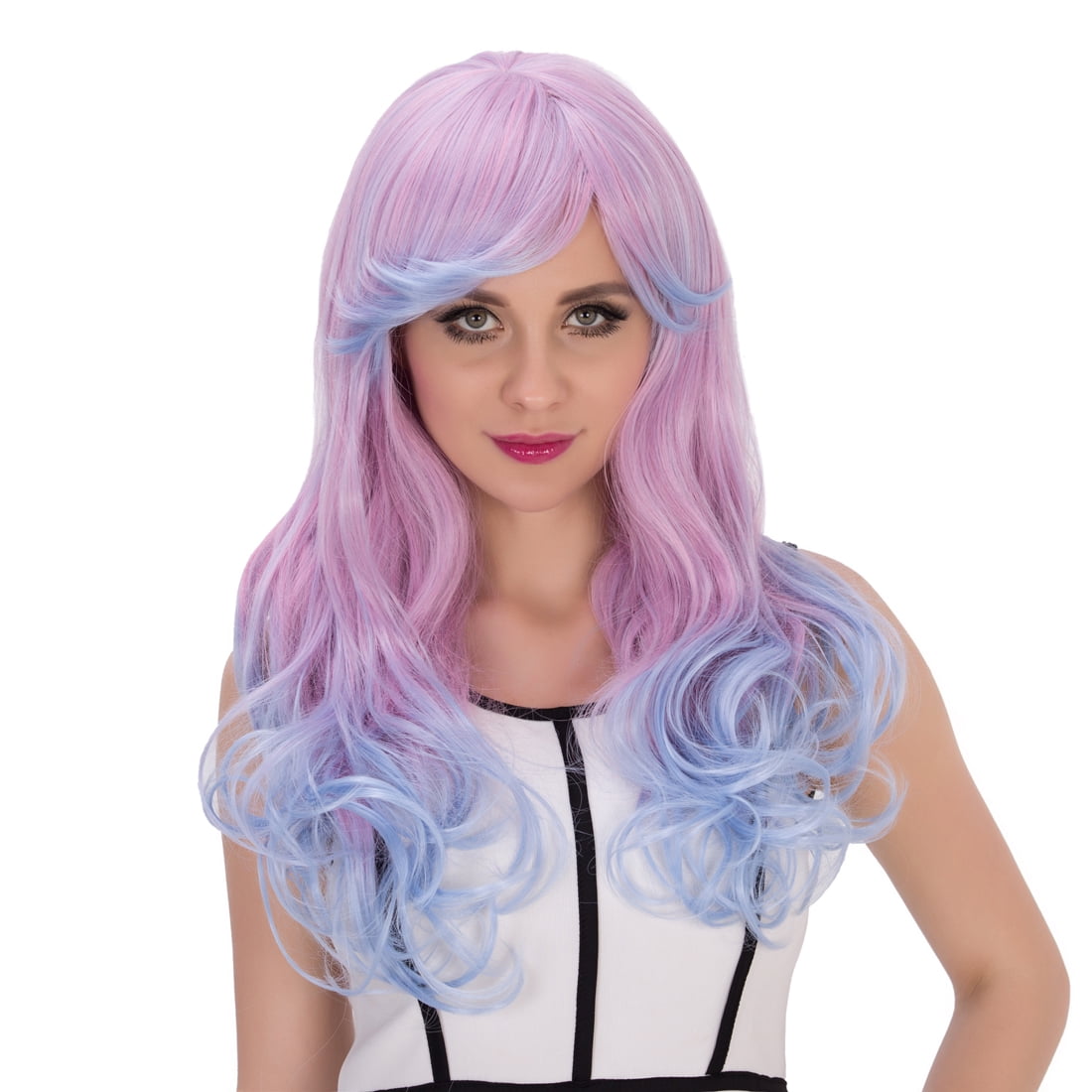 Halloween Women Cosplay Wigs,CoastaCloud Mermaid Water Wave Synthetic ...