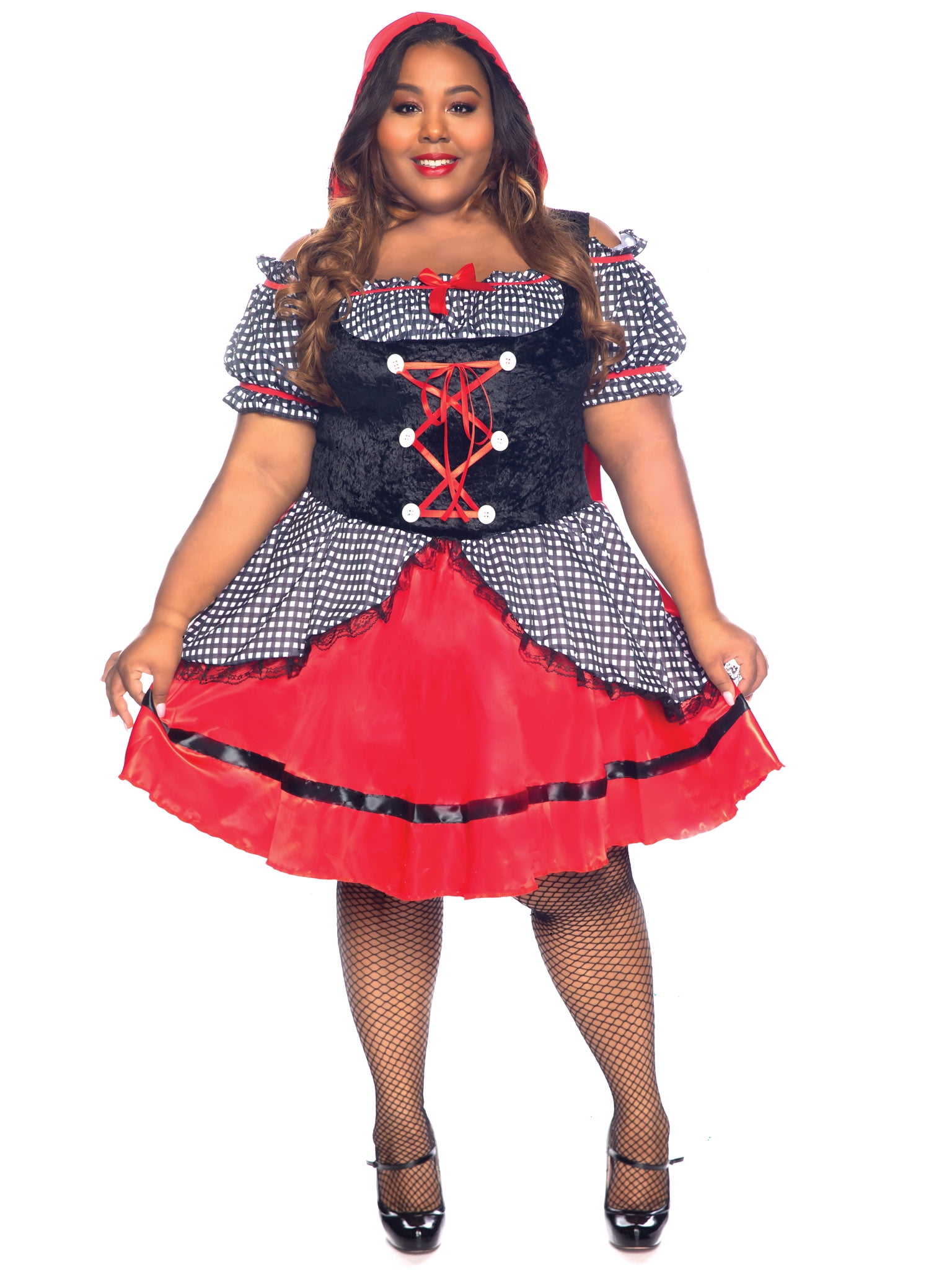 Wonderland Costumes Women Darling Miss Red Halloween Costume, 1X, Red ...
