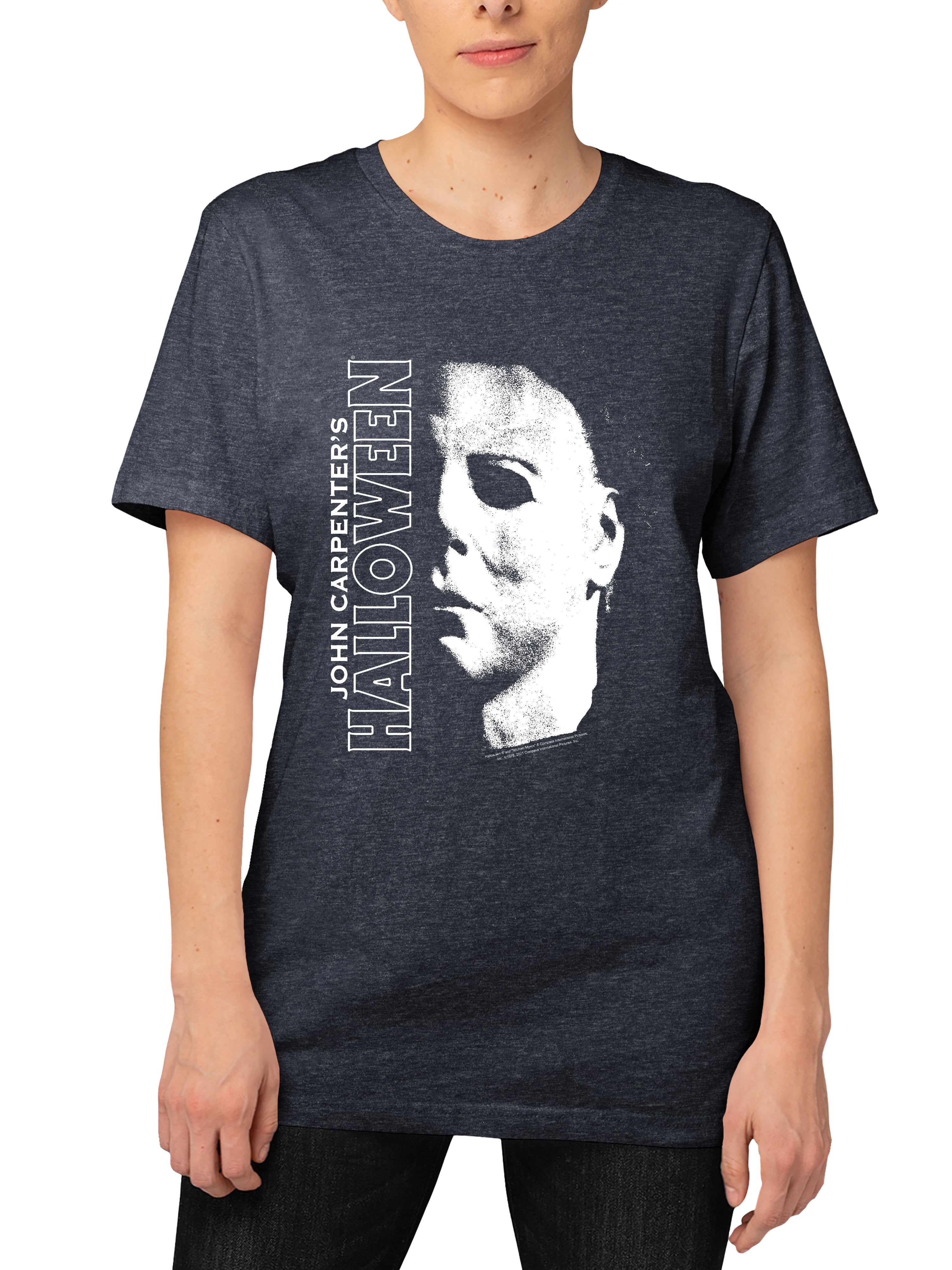Halloween Women's Juniors Michael Myers Short Sleeve Graphic Tee ...