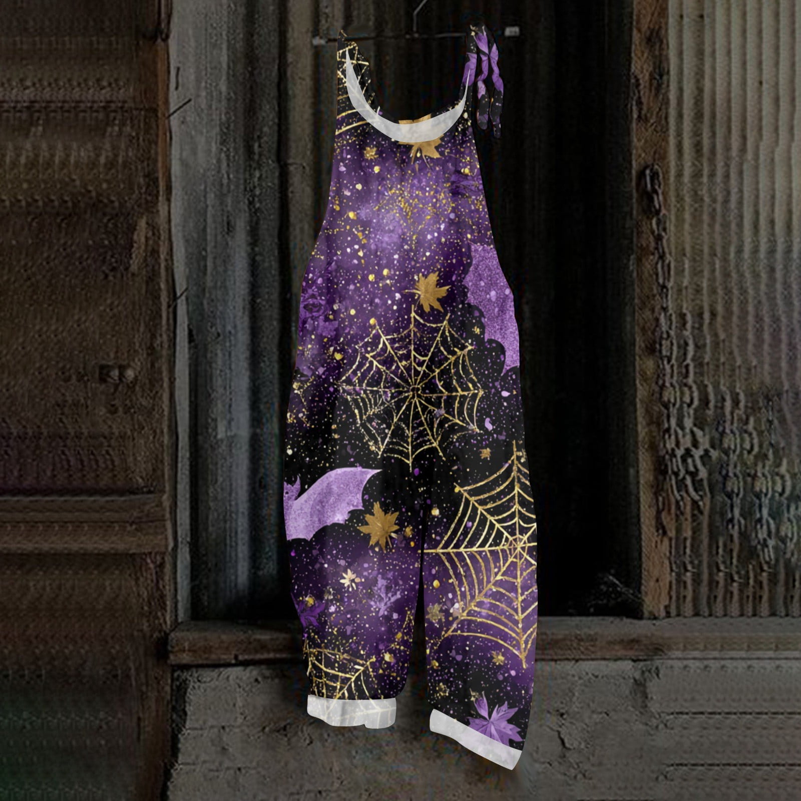 Halloween Womens Overalls Cute Pumpkin Spider Ghost Printe Lightweight ...