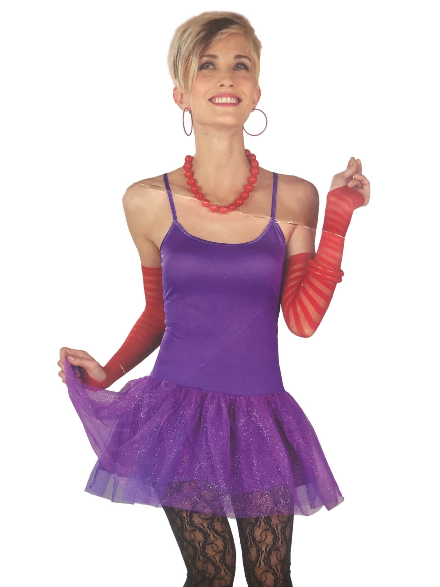 Halloween Womens Purple Tutu Mini Dress Costume Large One Size ...