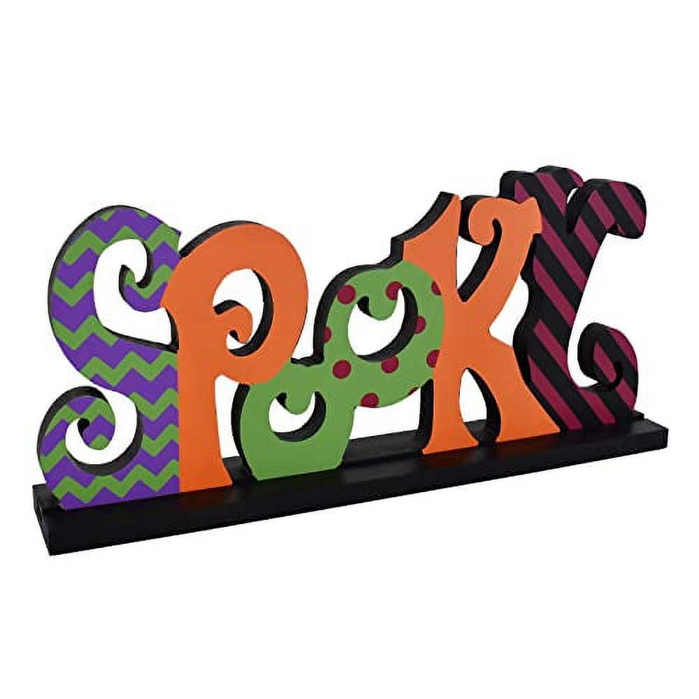 Halloween Wood Spooky Sign for Home Decor, Decorative Wooden Cutout ...