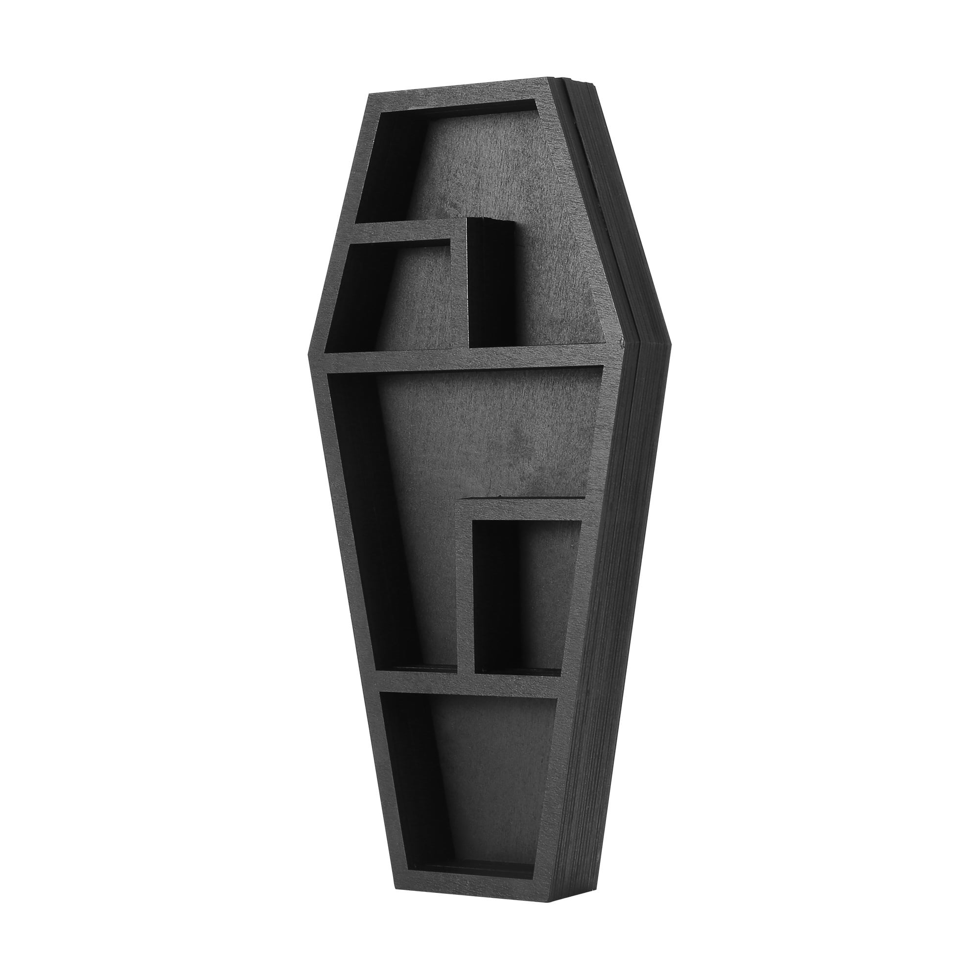 Halloween Wooden Coffin Shelf, Gothic Desktop Organizer Ornament ...