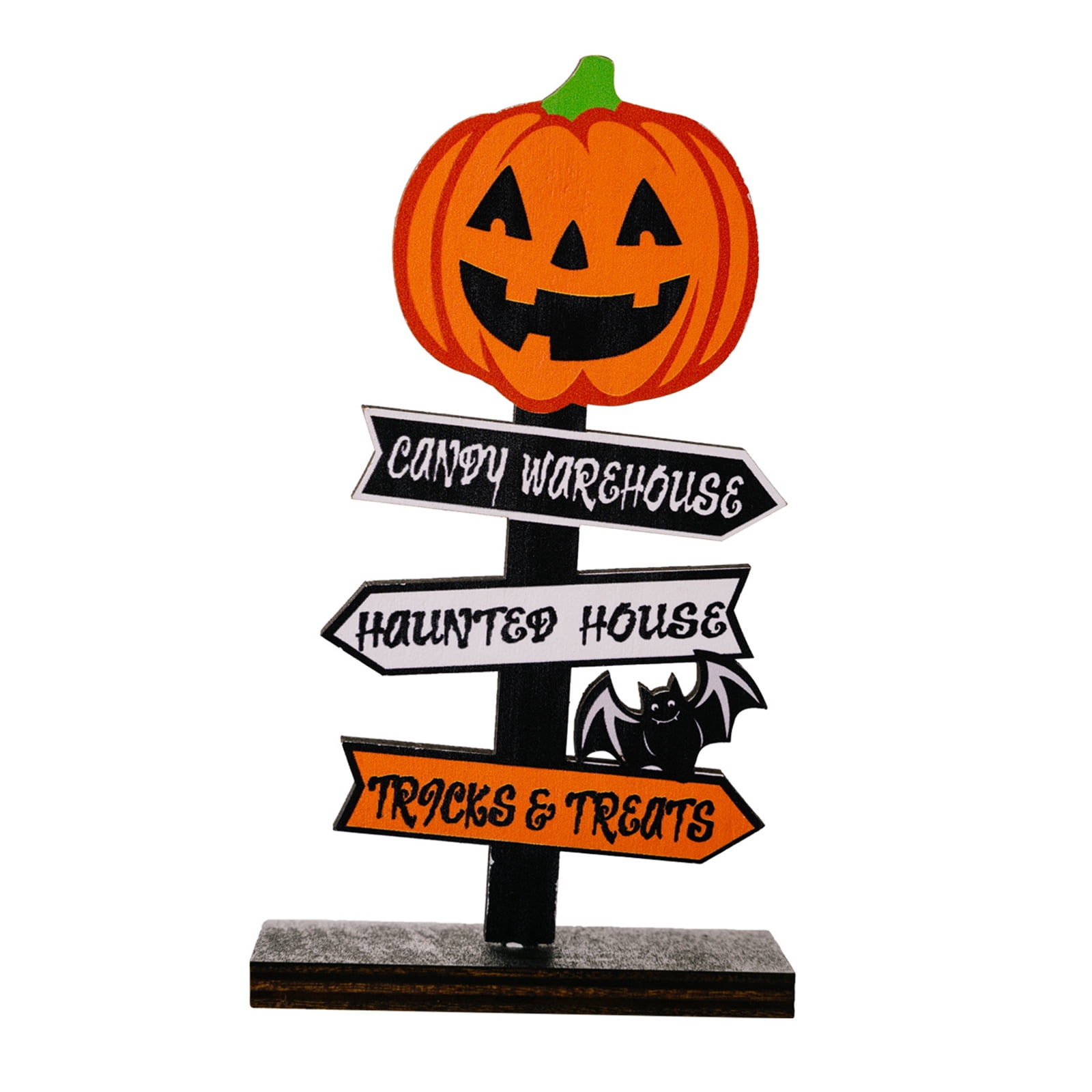 Halloween Wooden Ornaments Tree Shape Pumpkin Letter Halloween ...