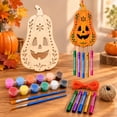 Halloween Wooden Pumpkin Craft Kit, DIY Wind Chime Paint & Assemble Set ...