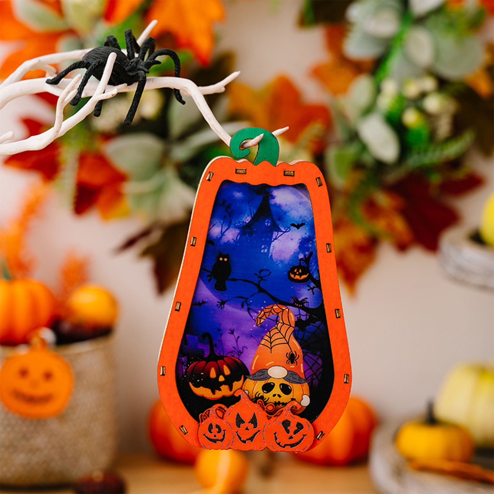 Halloween Wooden Table Sign, 2.56*6.3 Inch Pumpkin Table Centerpiece ...