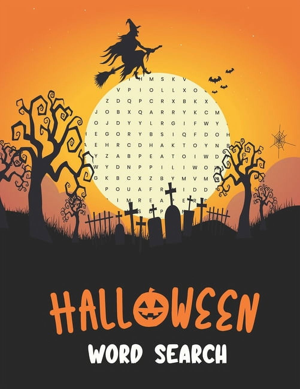 Halloween Word Search: Large Print Spooky Word Search Puzzle Book For ...
