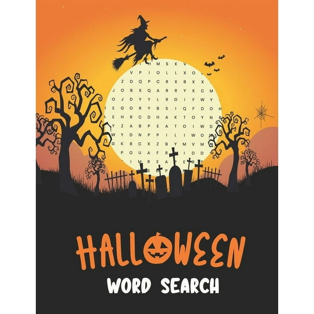 Halloween Word Search: Large Print Spooky Word Search Puzzle Book For ...