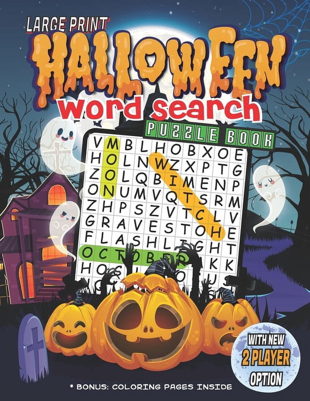 Halloween Word Search Puzzle Book: Large Print Halloween Word Search ...