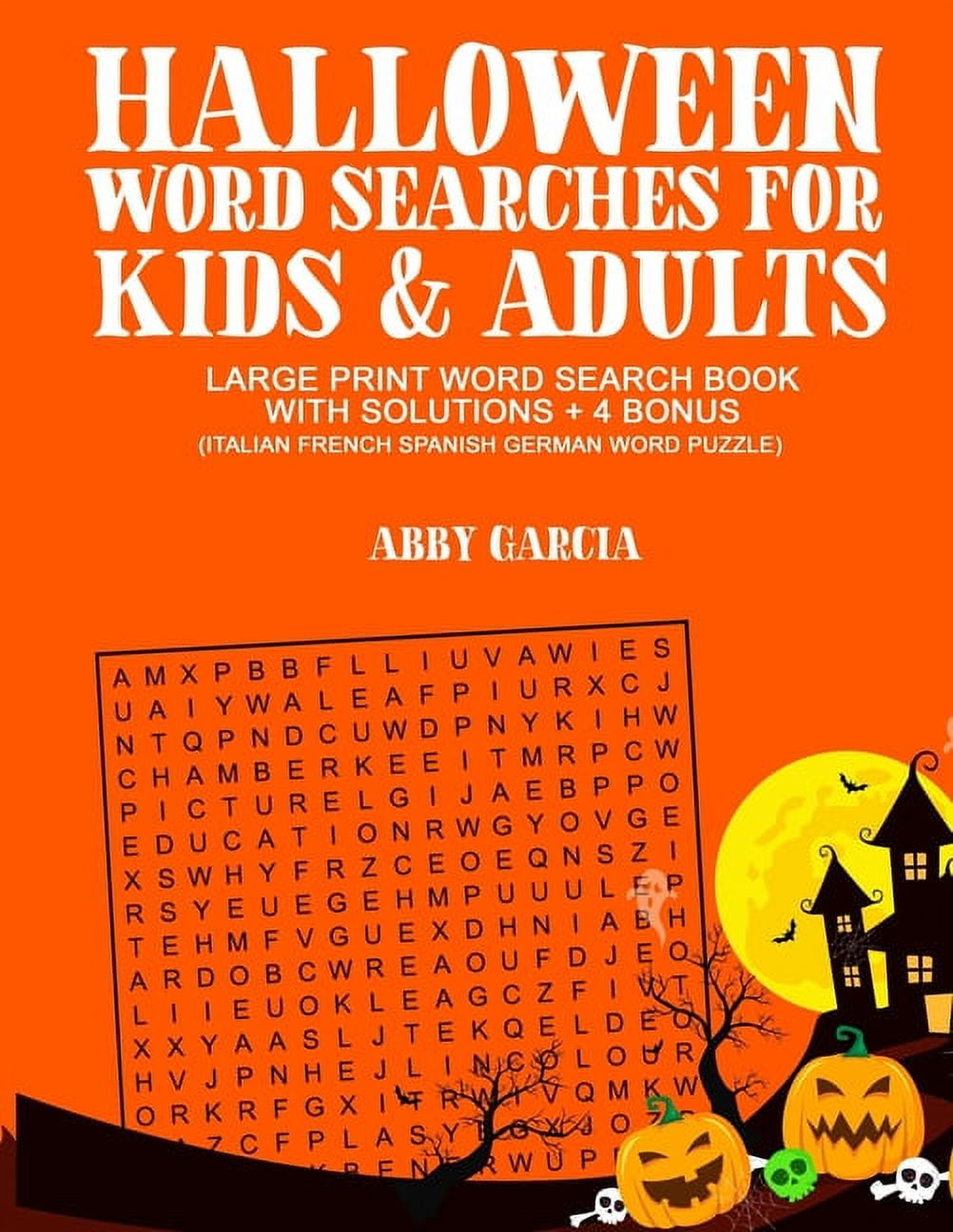 Halloween Word Searches For Kids and Adults: Large Print Word Search ...