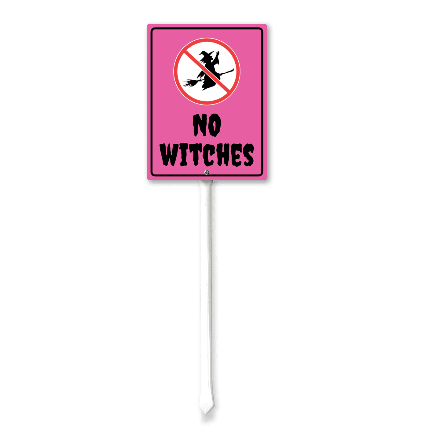 Halloween Yard Sign No Witches Decorations Yard Signs Decorative Garden ...