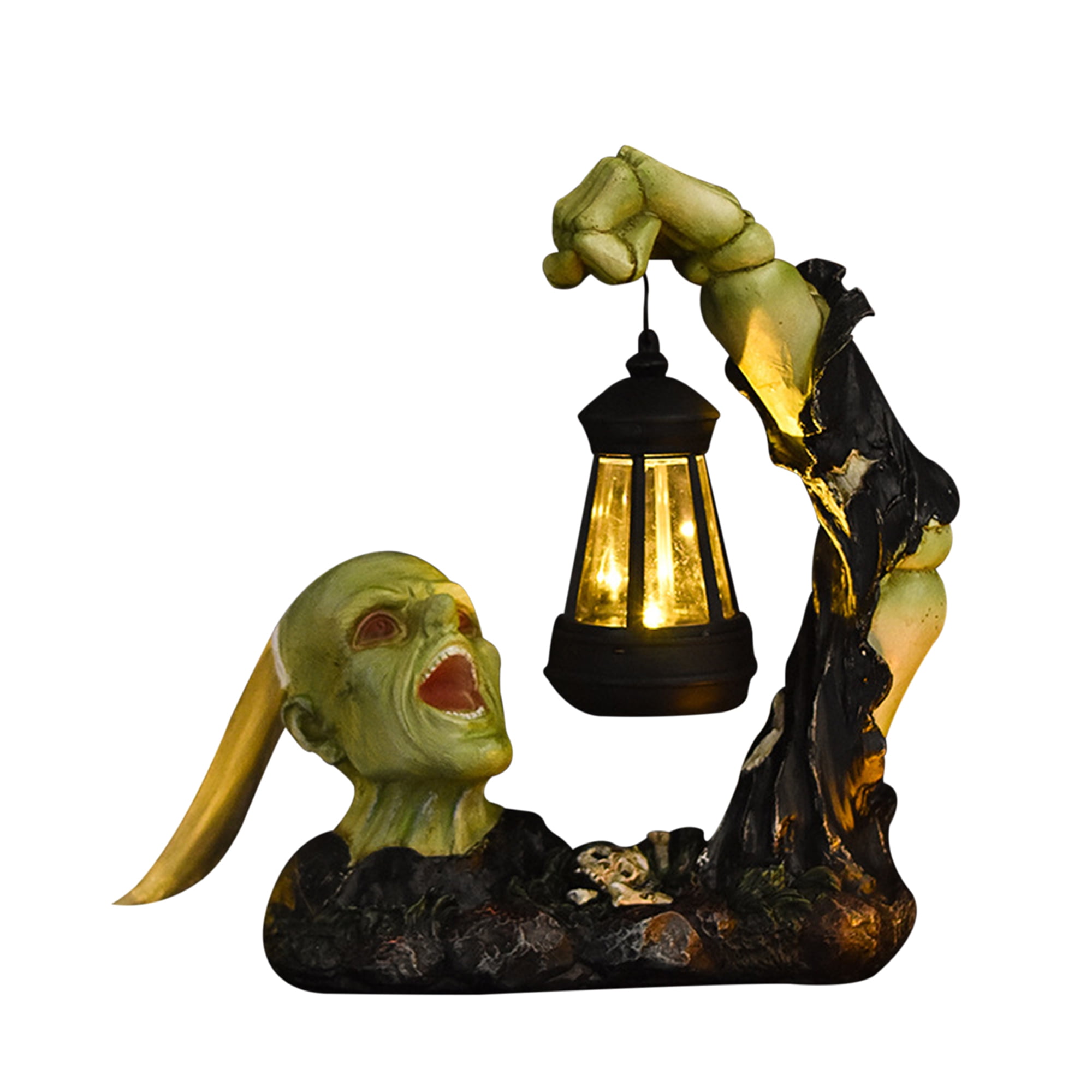 Halloween Zombie Decor with Solar Powered Lamp Light Up Halloween Scary ...