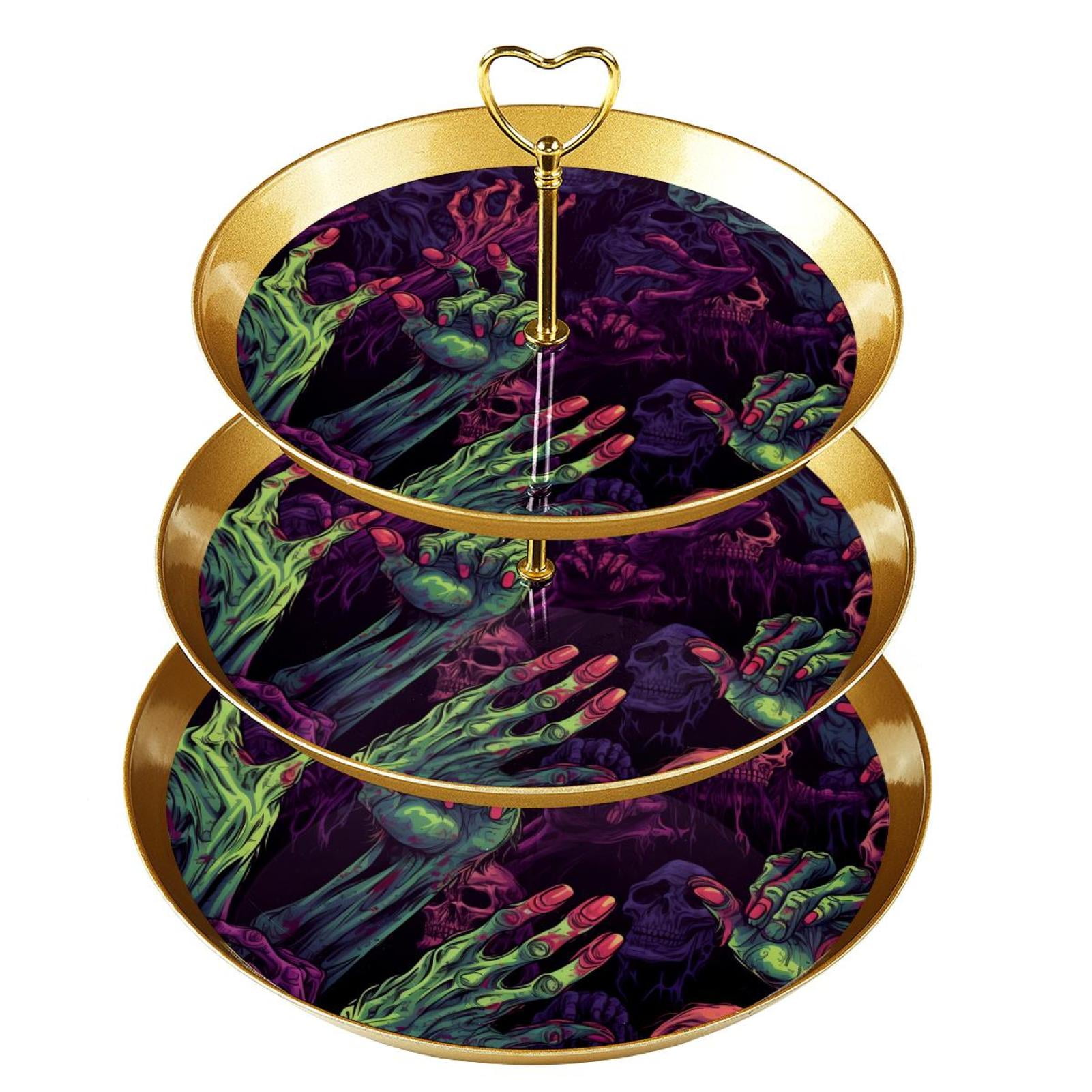 Halloween Zombie Hand Plastic Discs Hanging Organizer for Dessert Table ...
