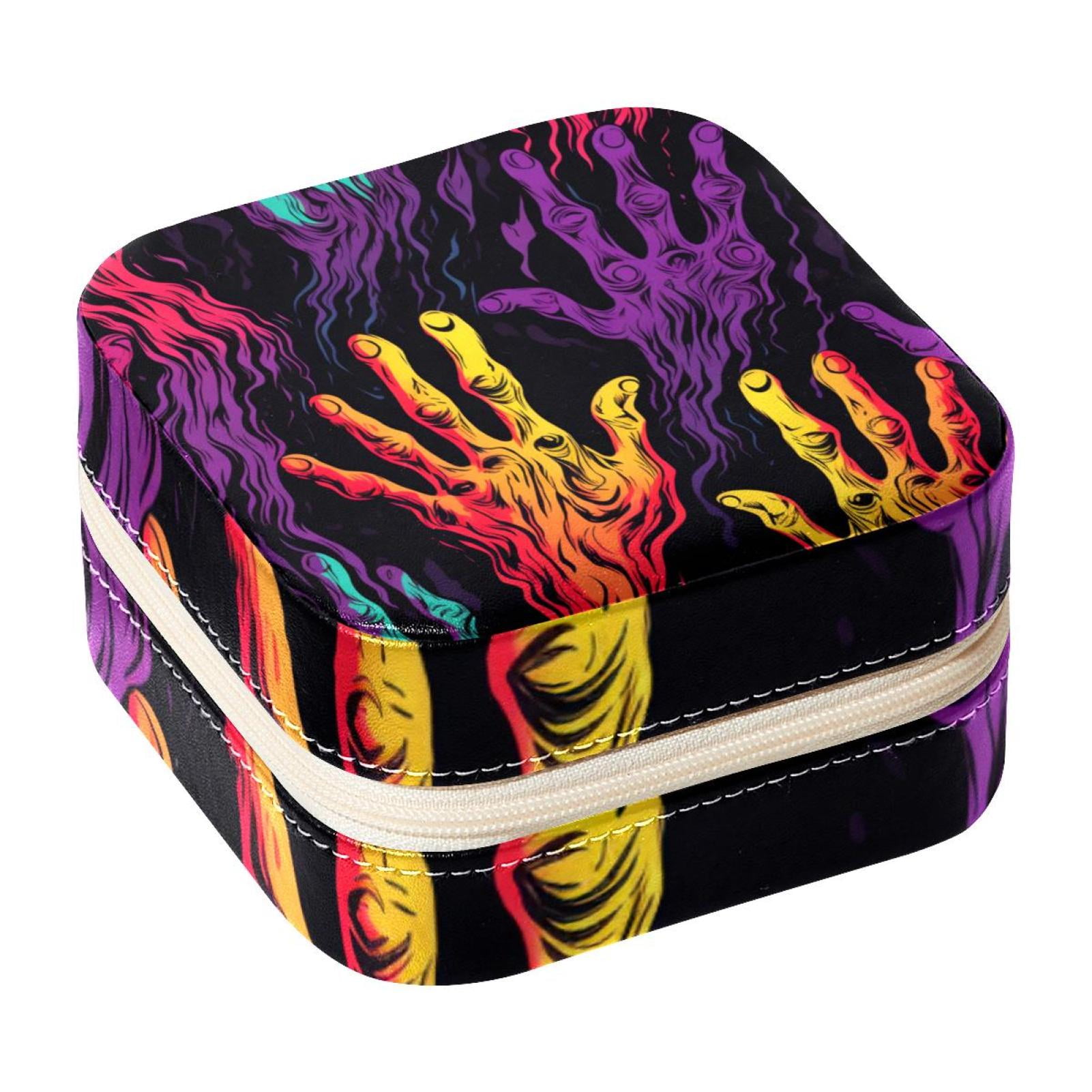 Halloween Zombie Hand Portable Square Jewelry Box Organizer for Rings ...