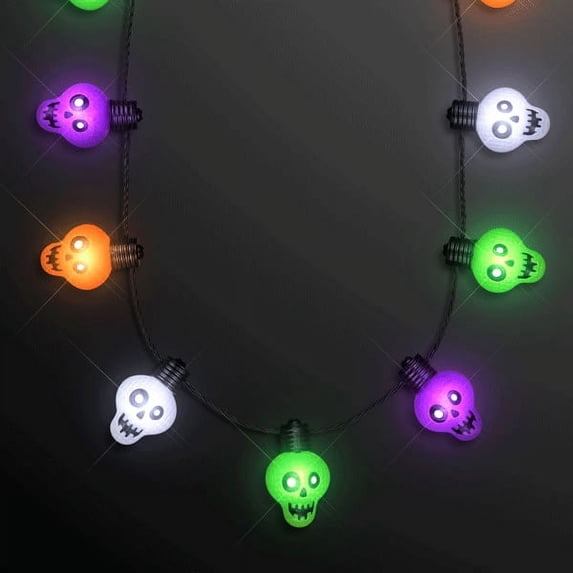 Halloween Zombie Skulls String Lights Necklace - Walmart.com