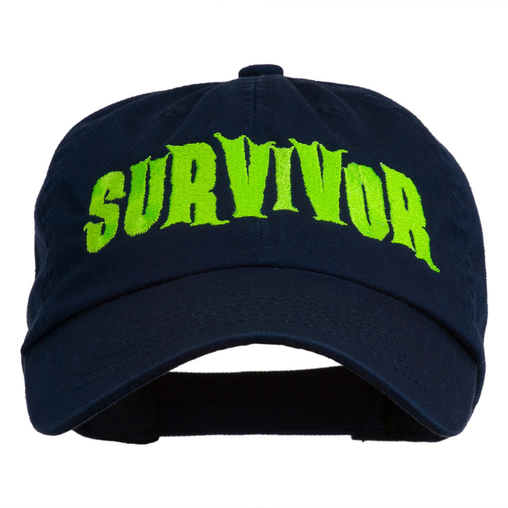 Halloween Zombie Survivor Embroidered Pet Spun Cap - Navy OSFM ...