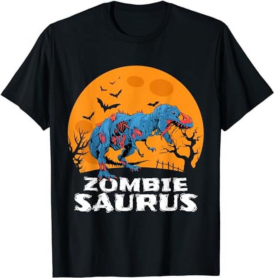 Halloween Zombie T rex Dinosaur Costume Gift Boys Girls Kids T-Shirt ...