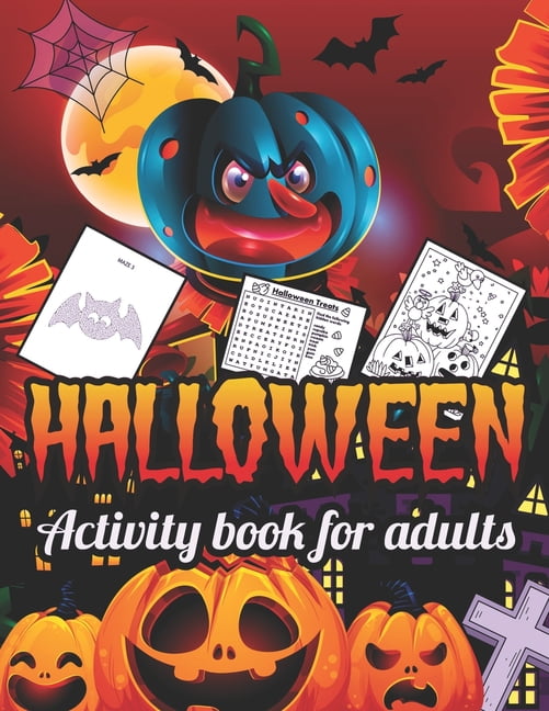 Halloween activity books for Adults: halloween adult coloring books and ...