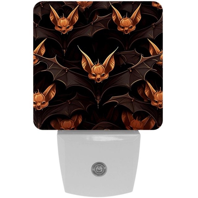 Halloween bats LED Square Night Lights - Small and Bright Illumination ...