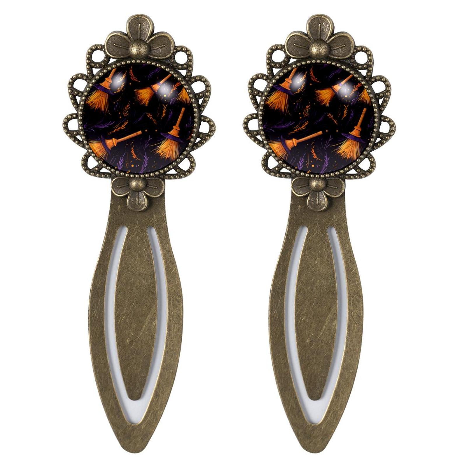 Halloween broomsticks Set of Vintage Copper-Colored Lace Bookmarks ...