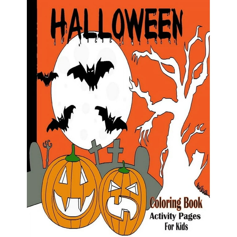 kids halloween coloring and activity pages