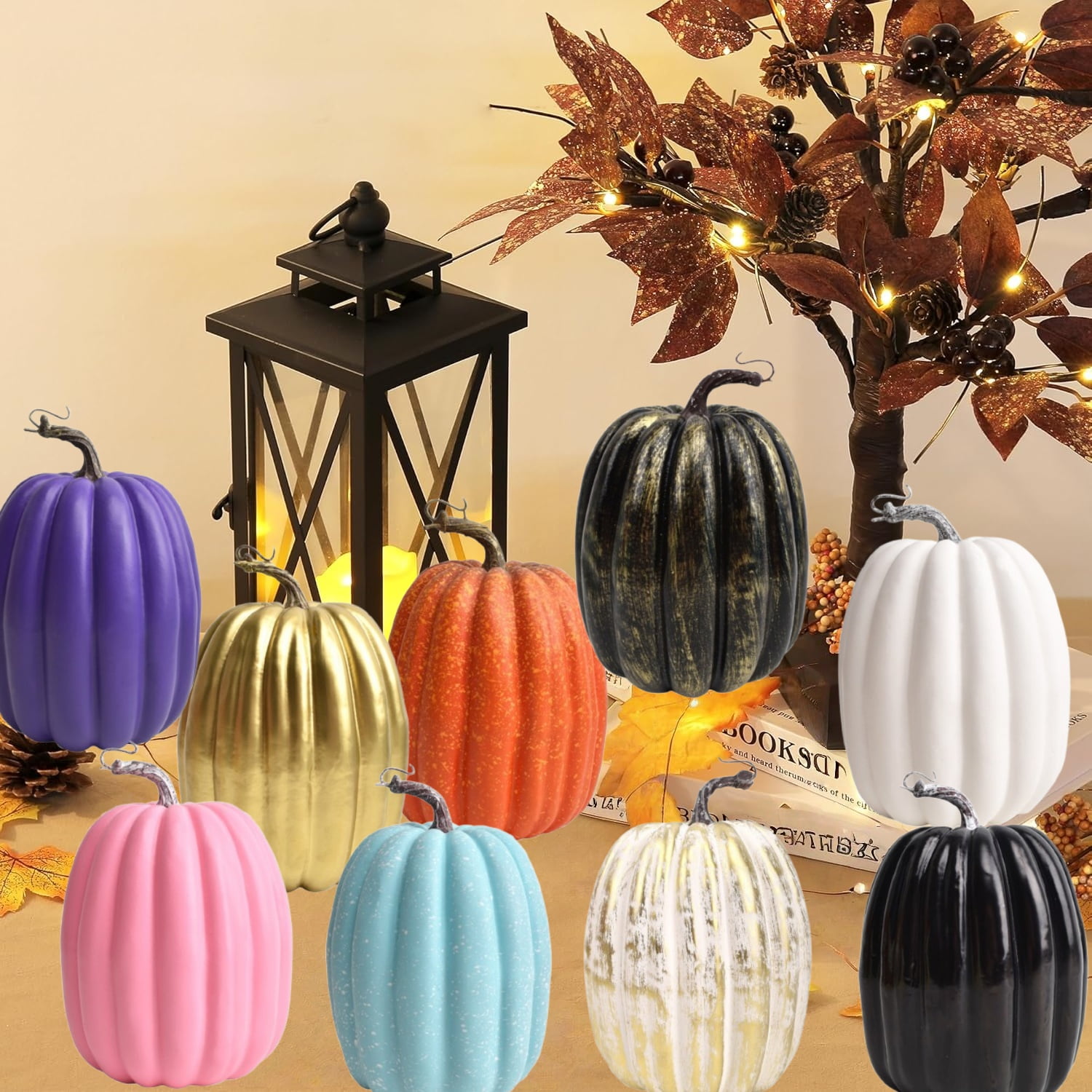 Halloween decorations Artificial Pumpkins, Harvest Decor Foam Pumpkin 9 ...