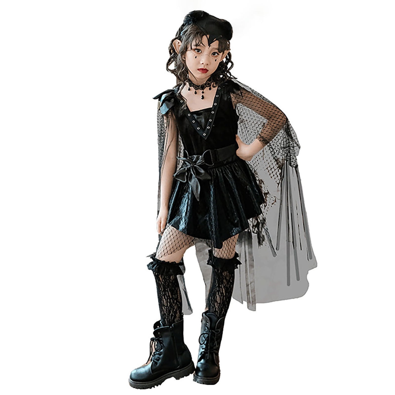 Halloween for Girls Women Elegant Gothic Dress Party Gown Stage ...