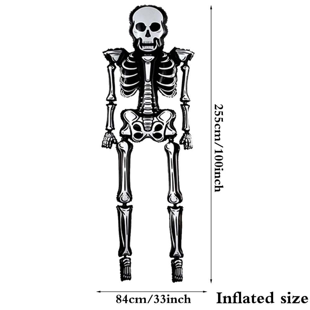 Halloween giant 100-inch skull balloon, scene photography, courtyard ...