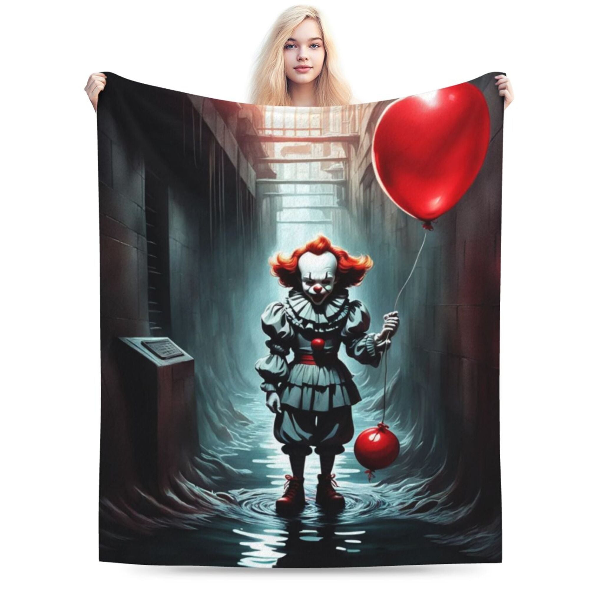 Halloween horror movie Pennywise clown print plush blanket, soft and ...