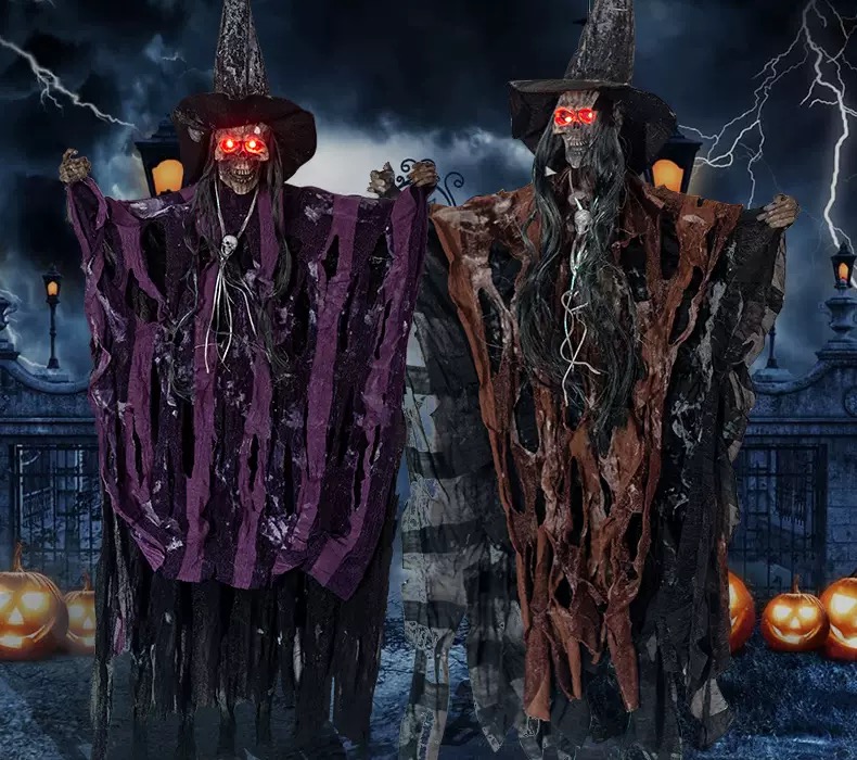 Halloween horror props, garden haunted house electric toys, sound ...