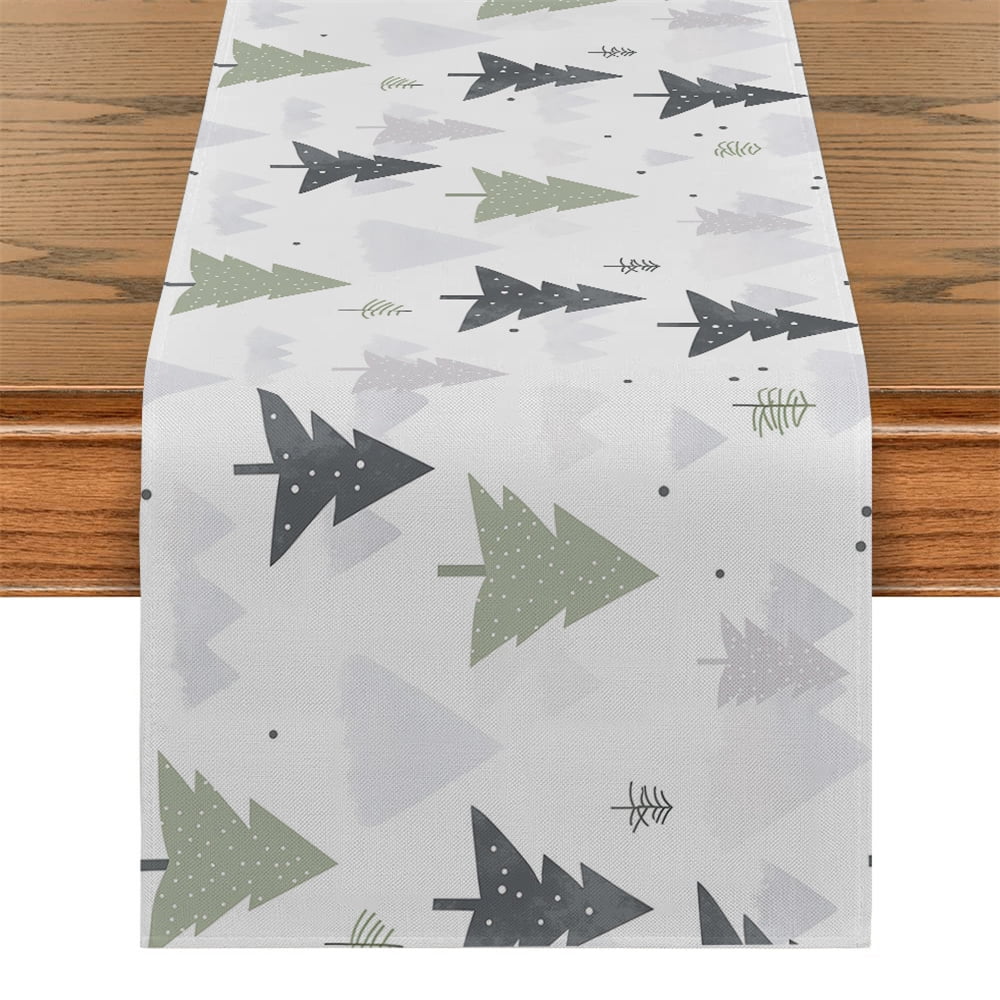 Halloween jack-o '-lantern table flags Geometric tree table runners Home Kitchen Living Room ...