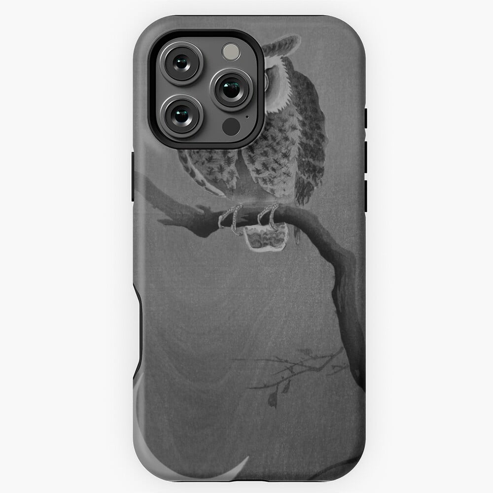 Halloween owl at night with crescent moon Phone Case for iPhone 16 15 ...