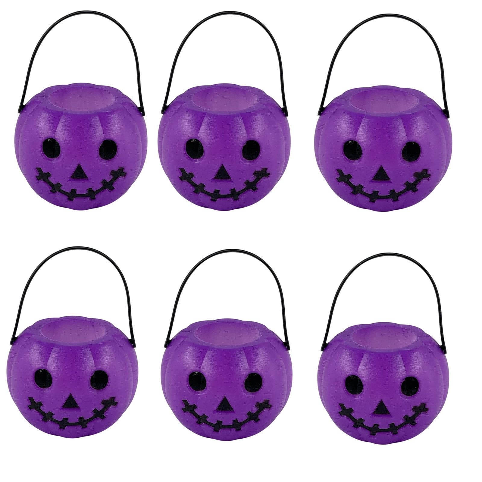 Halloween pumpkin bucket. Halloween plastic candy bucket. Portable ...