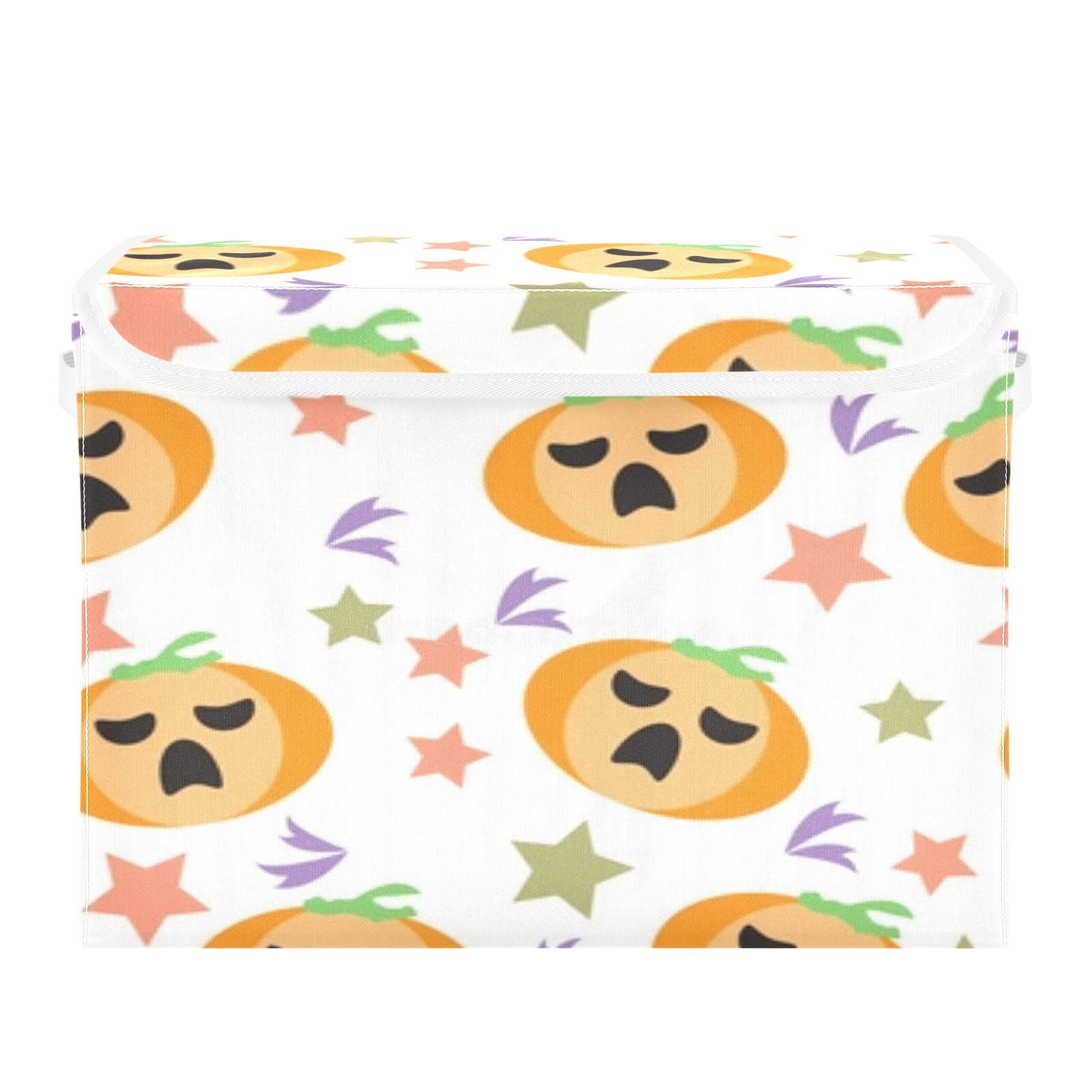 Halloween pumpkins stars pattern Large Storage Bins with Linen ...