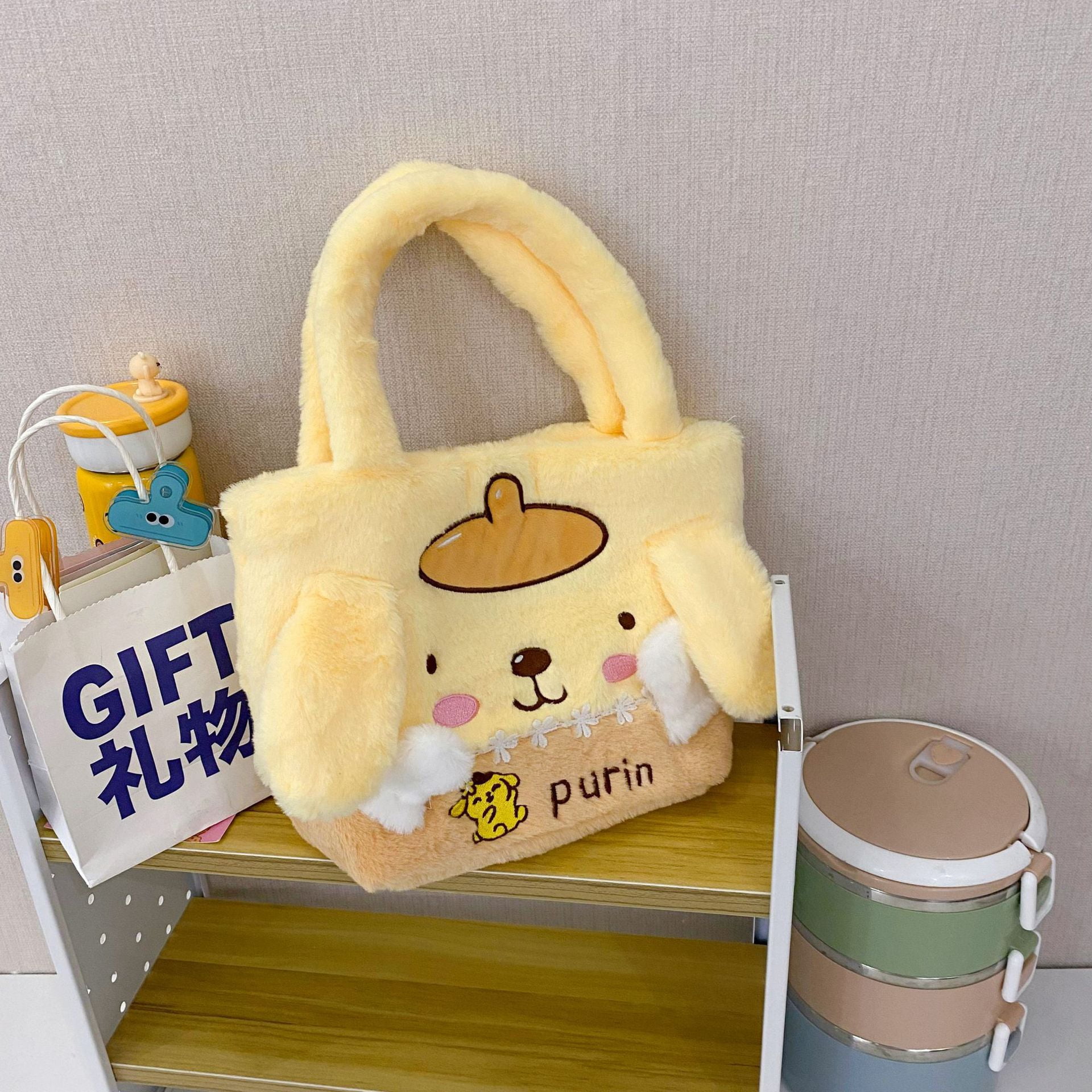 Halloween sanrio new cute cartoon big-eared dog plush handbag plush ...