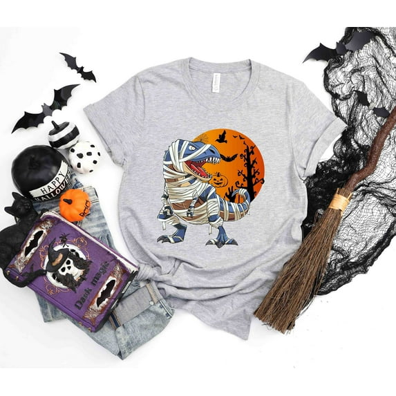 Halloween shirts, for Boys s Dinosaur Skeleton T rex Scary T-Shirt ...
