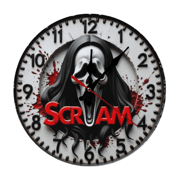 Halloween theme Scream Logo Silent Wall Clock - Horror-Themed Home ...