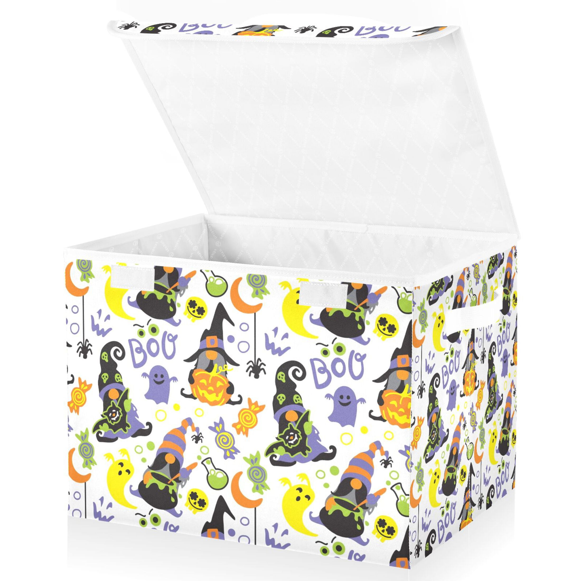 Halloween with Gnomes Large Lidded Storage Bin Foldable Storage Boxes ...