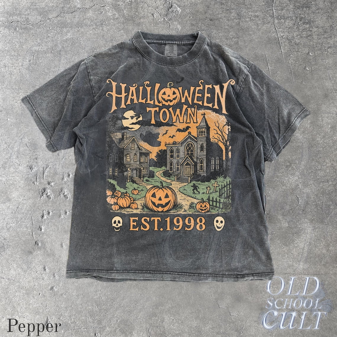 Halloweentown Est 1998 Vintage 90s Style Graphic T-Shirt - Walmart.com