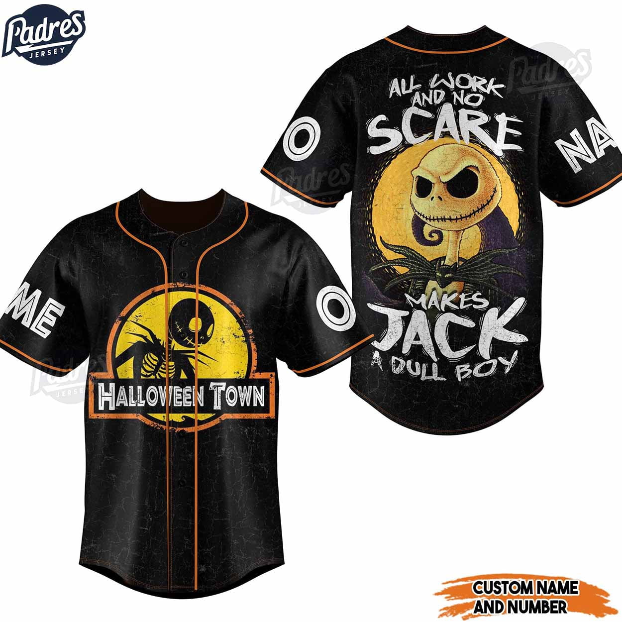 Halloweentown Jack Skellington Custom Baseball Jersey for Fans ...