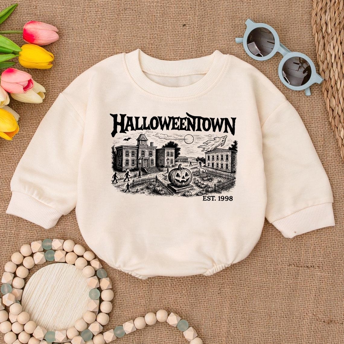 Halloweentown University Baby Romper, First Halloween Bodysuit for ...