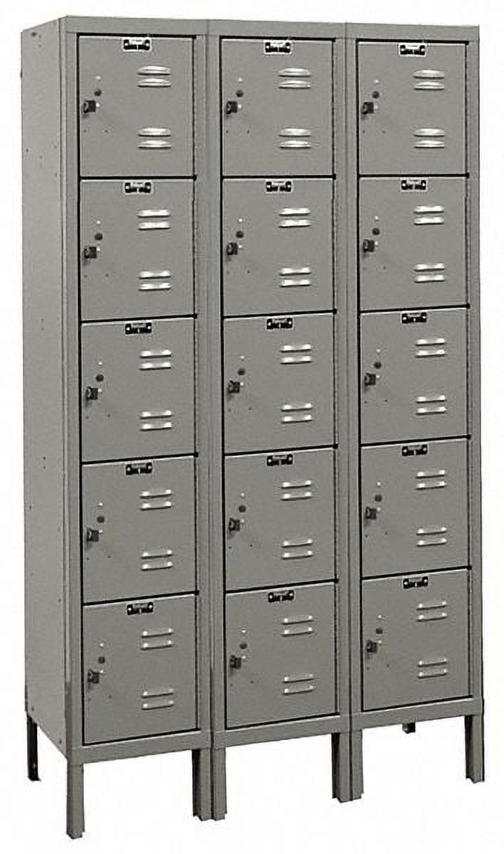 Hallowell Box Locker,Louvered,3 Wide, 5 Tier,Gray U3256-5A-HG - Walmart.com