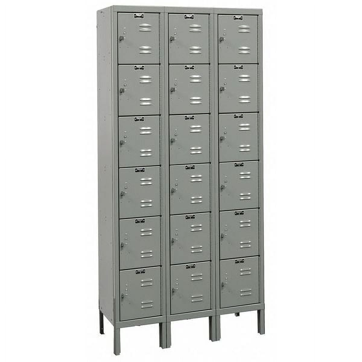 Hallowell Box Locker,Louvered,3 Wide, 6 Tier,Gray U3228-6A-HG - Walmart.com
