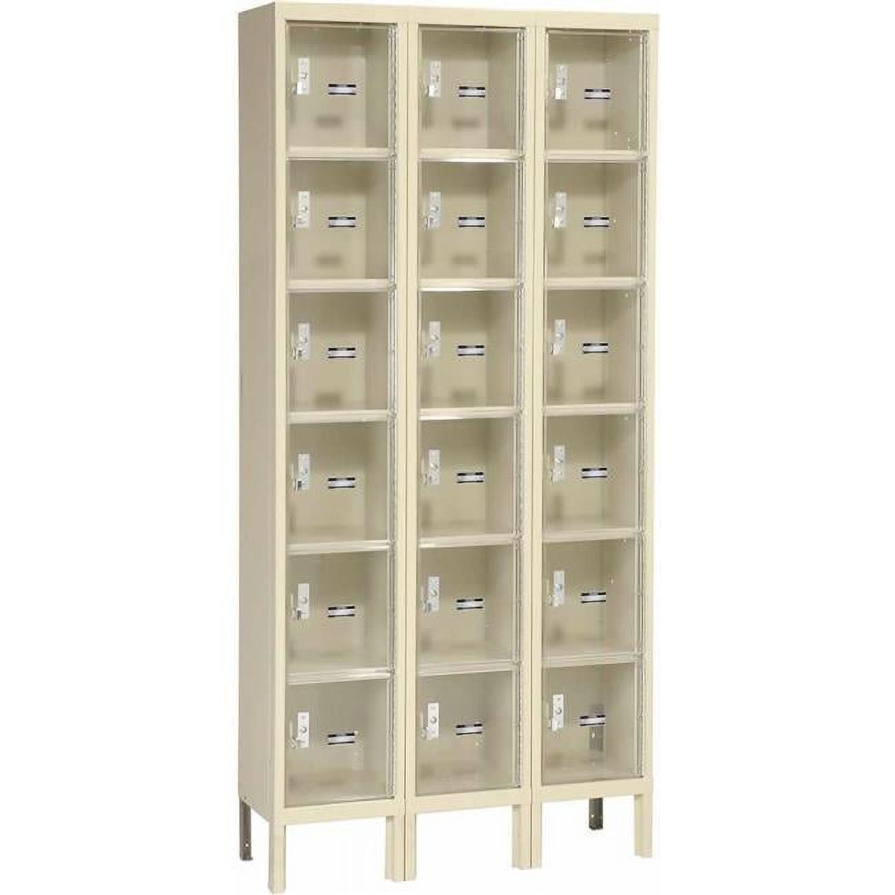 Hallowell Global Industrial Six Tier 18 Door Unassembled Clear View ...
