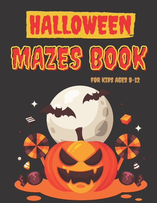 Hallowen Mazes Book for Kids ages 8-12: Logic Puzzles in the shape of ...