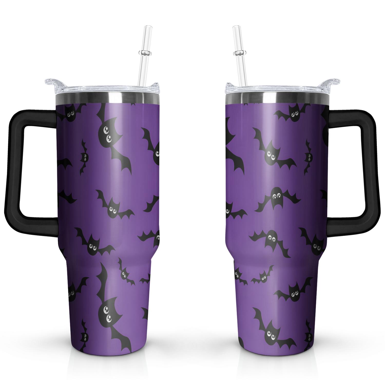 Hallowmas (28) Pumpkin Ghost Boo Witch Spider Web 40 OZ Tumbler Cup ...