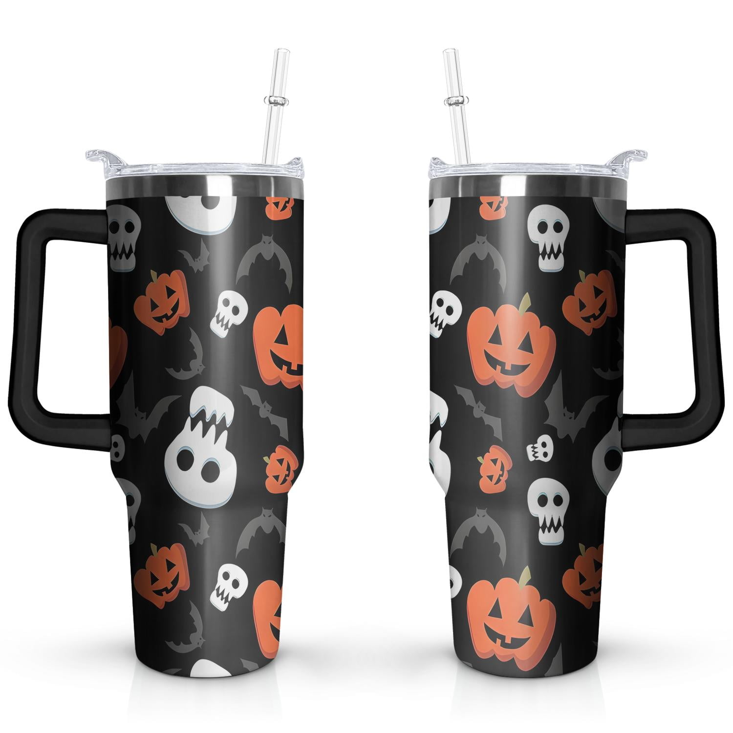 Hallowmas (72) Pumpkin Ghost Boo Witch Spider Web 40oz Stainless Steel ...